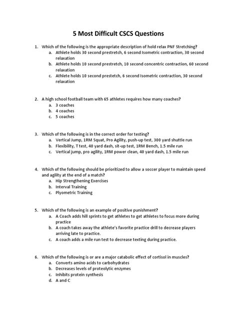 7 Most Difficult Cscs Questions Pdf Validity Statistics