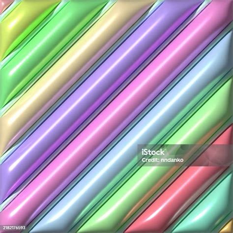 반짝이는 매끄러운 표면 3d 렌더링 일러스트와 여러 가지 빛깔의 팽창 줄무늬 0명에 대한 스톡 사진 및 기타 이미지 0명 공기 주입 노랑 Istock