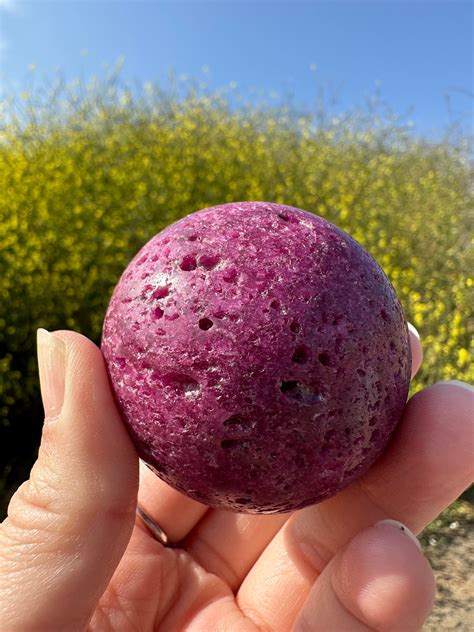 Natural Honeycomb Ruby Sphere Etsy