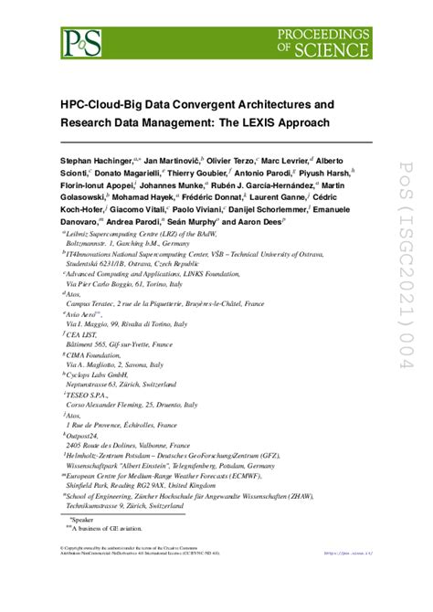 Pdf Optimizing Cloud Hpc Workflows With Lexis