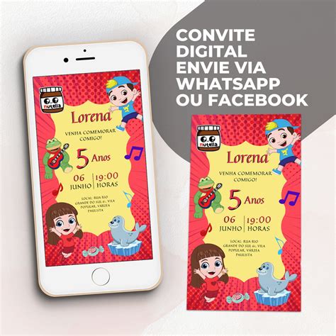 Convite Digital Lucas Neto E Gi Elo7 Produtos Especiais