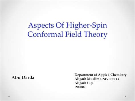 pdf aspects of higher spin conformal field theory dokumen tips