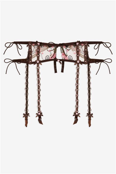 Runaway Bows Garter Belt — Brown For Love And Lemons