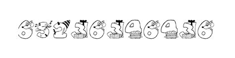 KR Birthday Numbers Font Dafont Free Font