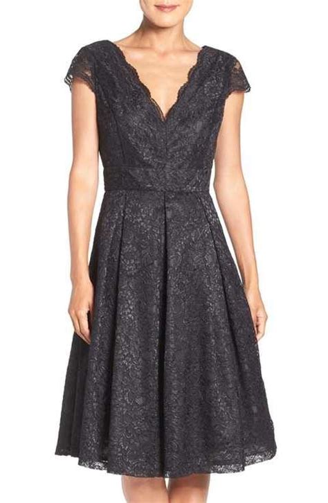 Chetta B Lace Fit And Flare Midi Dress Cocktail Dress Lace Fit N Flare