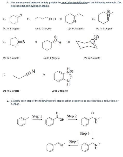 [solved] 1 Use Resonance Structures To Help Predict The Most Electrophilic Course Hero
