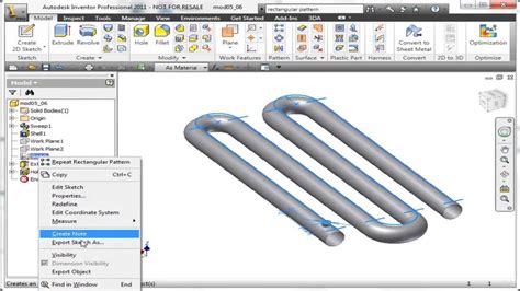 Pattern Along A Path Autodesk Inventor 2011 Youtube
