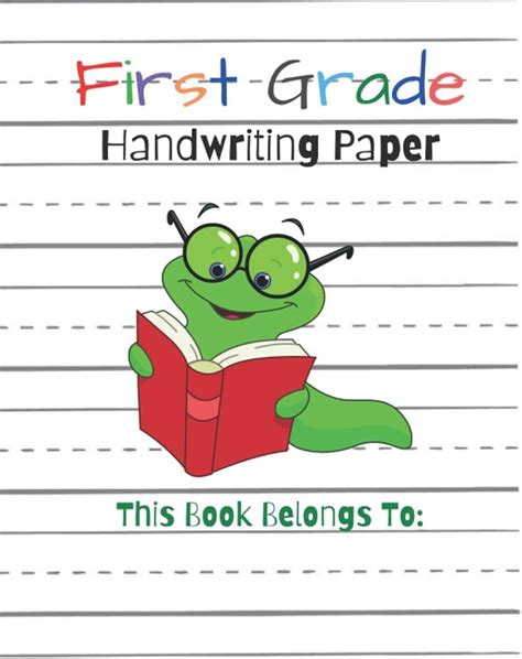 First Grade Handwriting Practice Paper Notebook 200 Worksheets Library