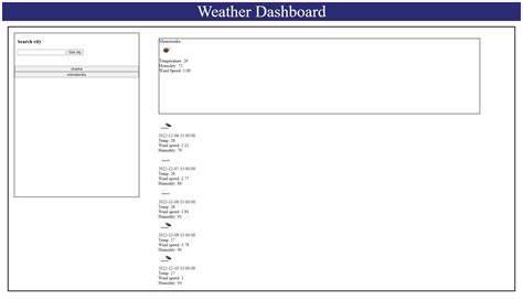 GitHub Chrisbchickin Weather Dashboard