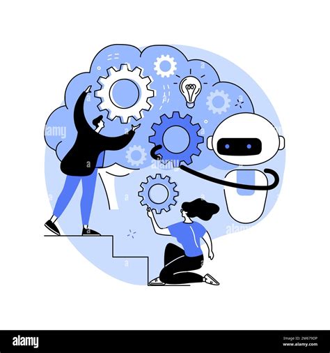 Augmented Intelligence Abstract Concept Vector Illustration Intelligence Augmentation Enhanced