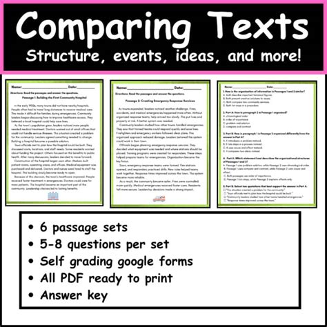 Comparing And Contrasting Textsstructure Information Events And Ideasela