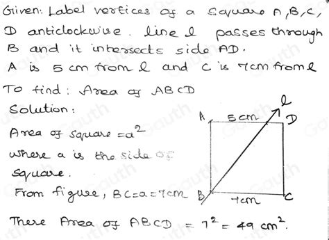 Solved Label The Vertices Of A Square A B C D Anticlockwise A Line