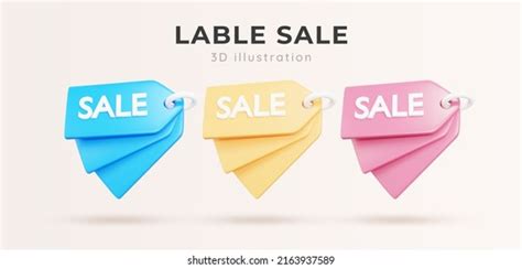 Empty Retro Colorful 3d Labels Strings Stock Illustration 2163937589