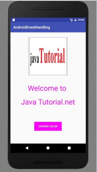 Event Handing In Android Java Tutorial Network