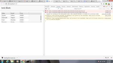 Angular Cant Integrate Ag Grid With Ionic3 Stack Overflow