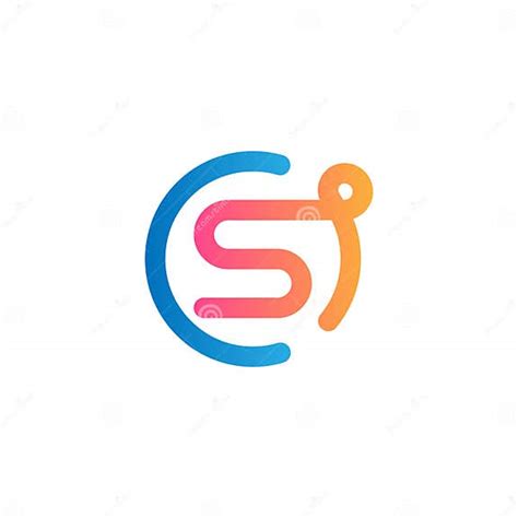 Cs Letter Logo Design Cs Monogram Initials Logo Concept Creative Icon Vector Stock Vector
