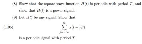 solved 8 show that the square wave function h t is