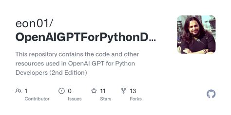 Github Eon01openaigptforpythondevelopersfiles This Repository