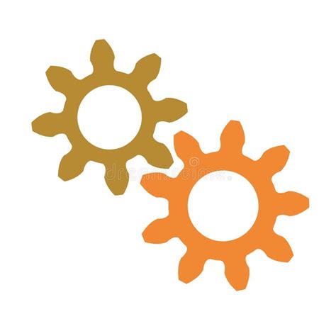 Gear Shape Icon Vector Sign Stock Vector Illustration Of Design