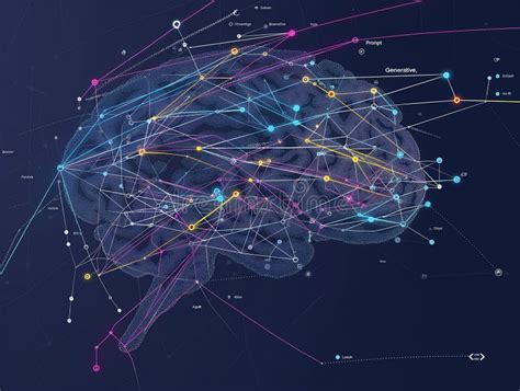 Digital Brain Network With Neural Connections Stock Image Image Of
