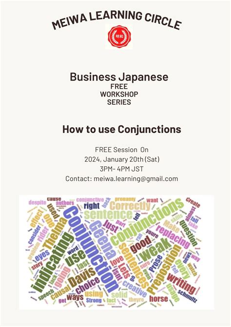 Meiwa Learning Circle On Linkedin Conjunctions Are Words That Connect Sentences If You Understand…
