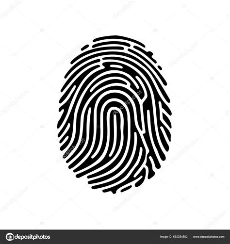 Fingerprint Icon Security Access Concept Biometrics System Vector Illustration Stock Vector By