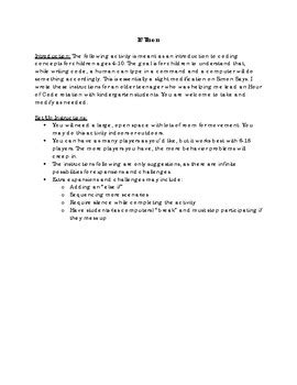 If Then Coding Activity By Sara Rassler Teachers Pay Teachers