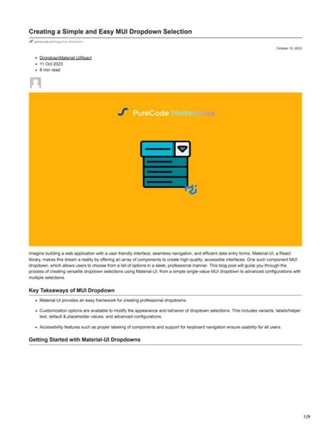creating a simple and easy mui dropdown selection pdf