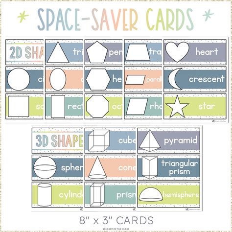 Hello Calm Classroom 2d And 3d Shape Posters Heart Of The Class