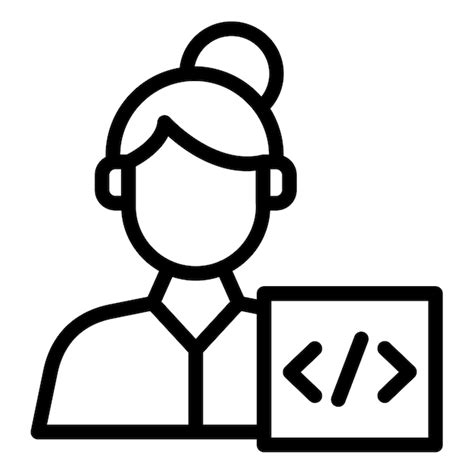 Premium Vector Web Developer Female Vector Illustration