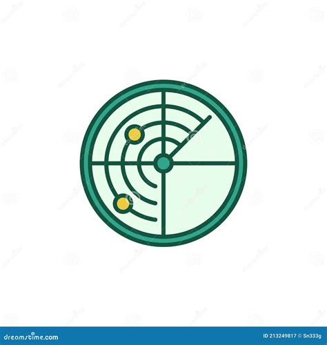 Radar Detection Vector Round Concept Creative Colored Icon Stock Vector Illustration Of