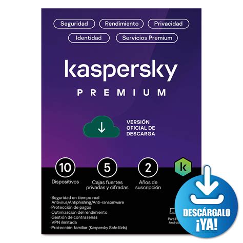 Antivirus Kaspersky Premium Licencia 2 Años 10 Dispositivos Pc Macos