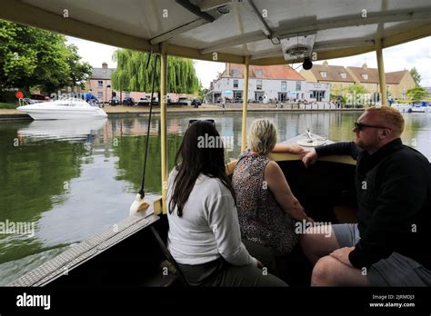 The Liberty Belle Tourist Boat On The River Great Ouse Embankment Ely