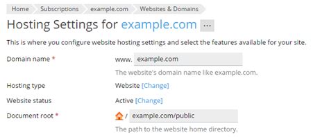 Defining A Custom Document Root Plesk Onyx Documentation