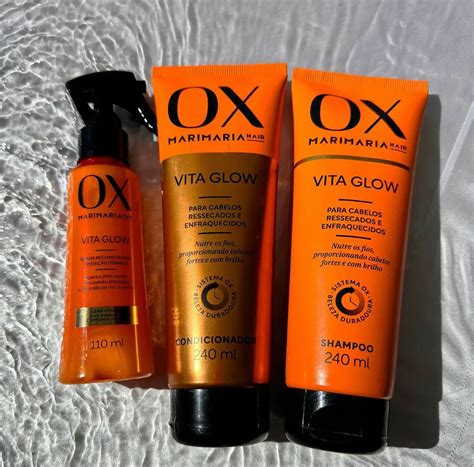 a linha ox mari maria vita glow é a ideal para cabelos ressecados e