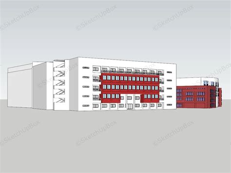 Laboratory Building Architecture Design Sketchup 3d Model Skp File Download Sketchupbox