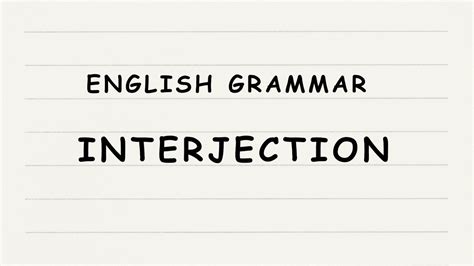 English Grammar Interjection