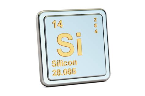 Premium Photo Silicon Si Chemical Element Sign 3d Rendering