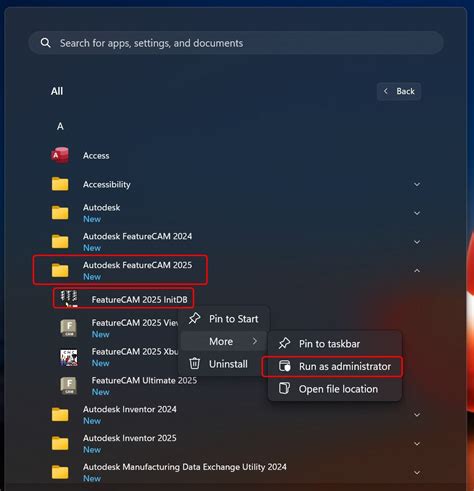 Featurecam でフィーチャーを作成選択すると「nc ツールパスを作成できません」と表示される