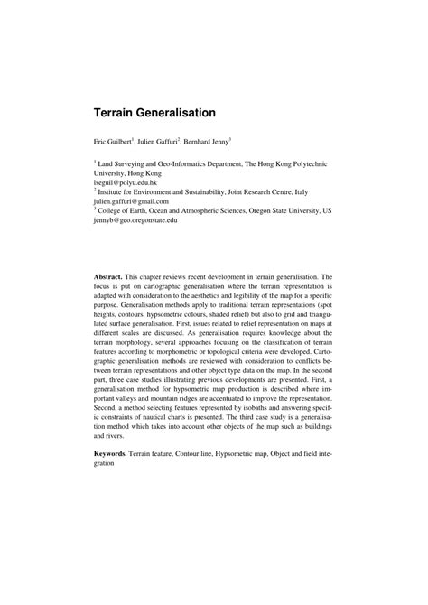 pdf terrain generalisation