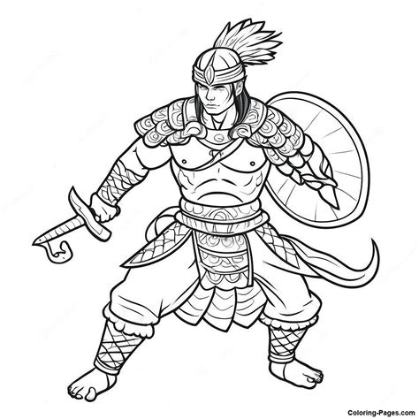 Akedo Warrior In Action Coloring Page Coloring Page Free Printable