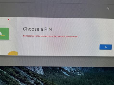 chrome remote desktop error no response will be received since the