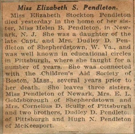 Elizabeth Stockton Pendleton 1871 1916 Find A Grave Memorial