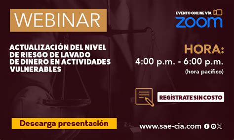 Actualización Del Nivel De Riesgo De Lavado De Dinero En Actividades