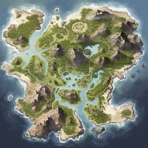 Island Dnd Map Set 12 Tabletop Rpg Adventure Maps 6144x6144 Png Etsy