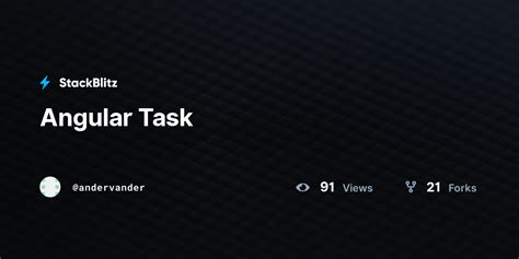 Angular Task Stackblitz