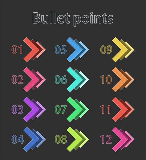 Arrow Bullet Points Vectors And Illustrations For Free Download Freepik