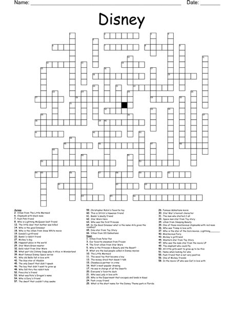 Hard Disney Crossword Puzzles Printable Uk Printable Hub