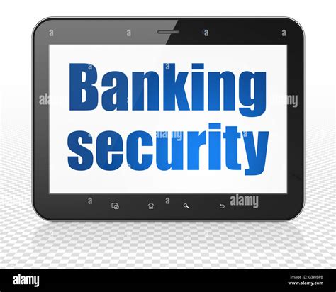 Safety Concept Tablet Pc Computer With Banking Security On Display