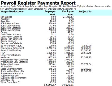 Py Payroll Register Payments Report